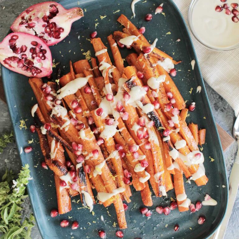 Sweet Maple Pan Roasted Carrots - Homebody Eats