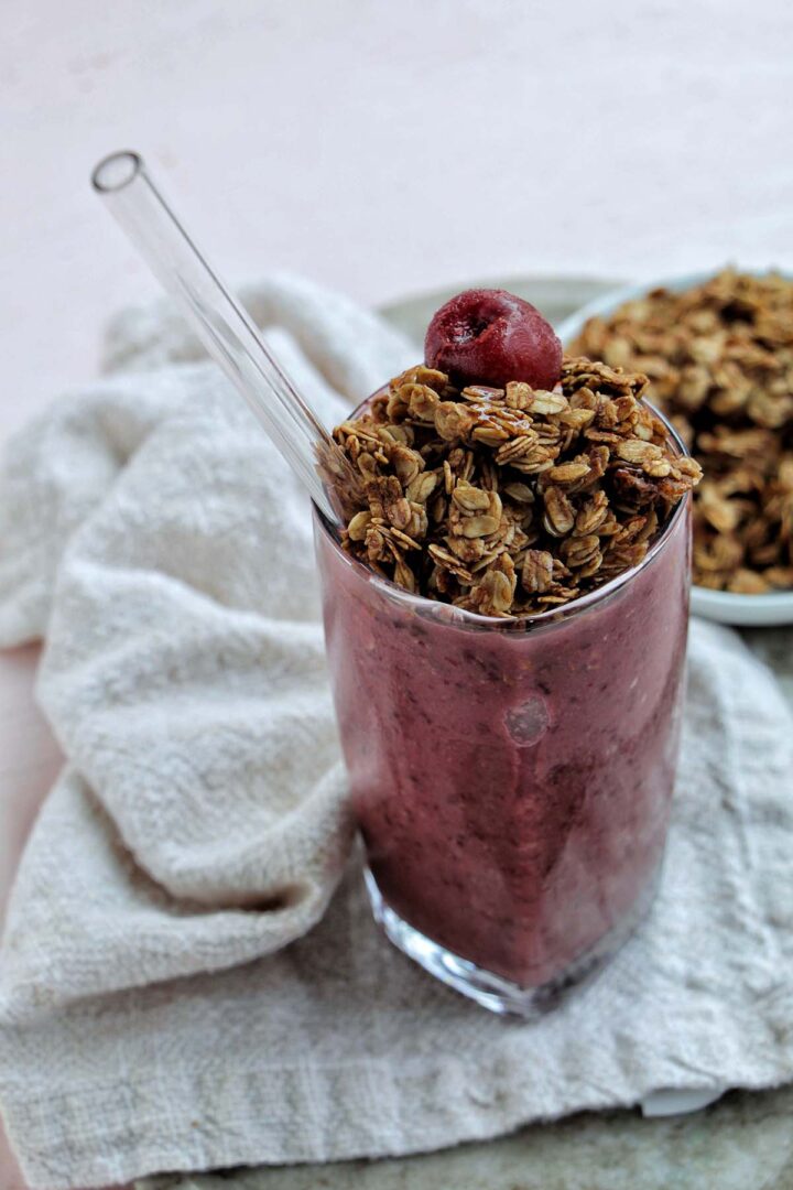 Cherry Granola Smoothie - Homebody Eats