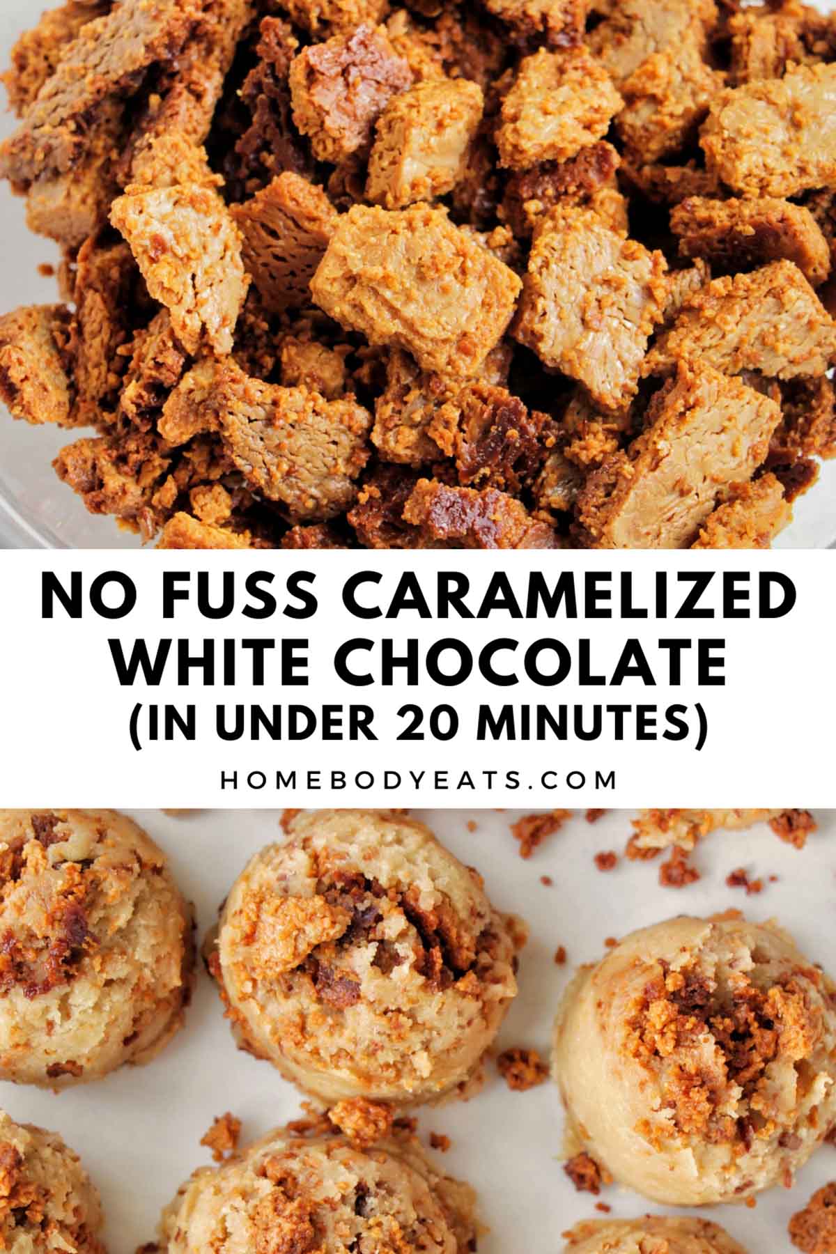 No Fuss Caramelized White Chocolate - Homebody Eats