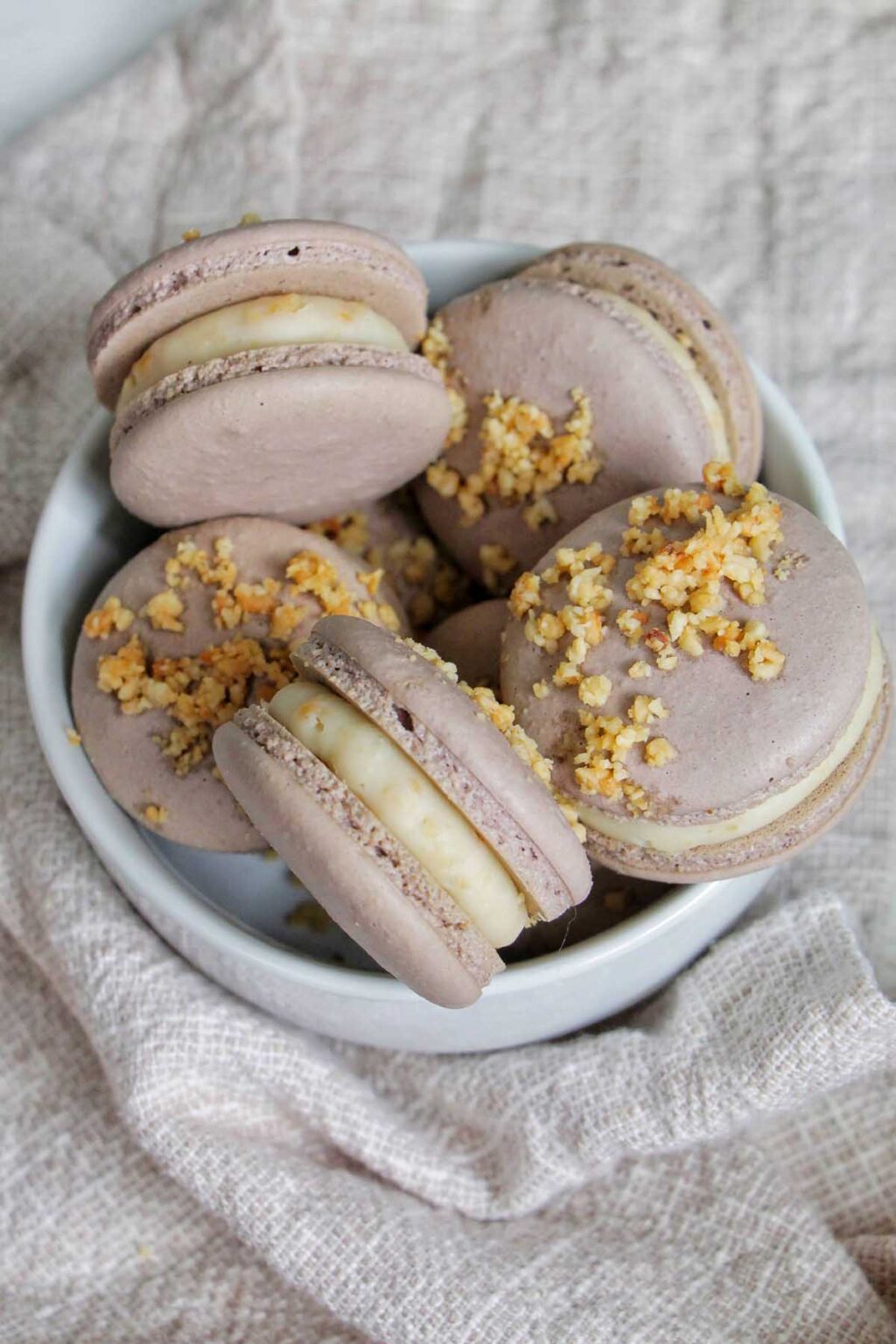 White Chocolate Macadamia Nut Macarons - Homebody Eats