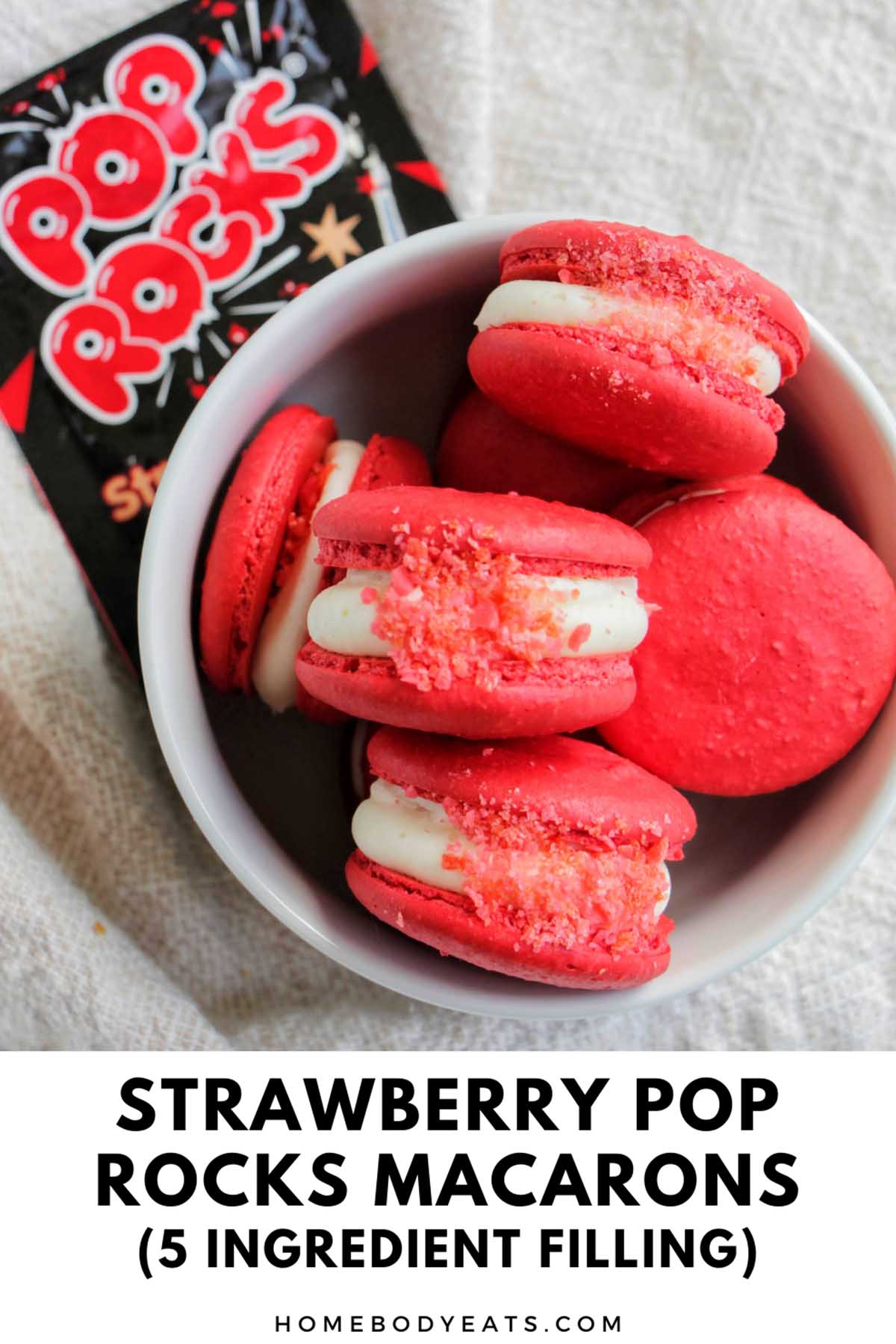 4th of July Pop Rocks Macarons - Homebody Eats