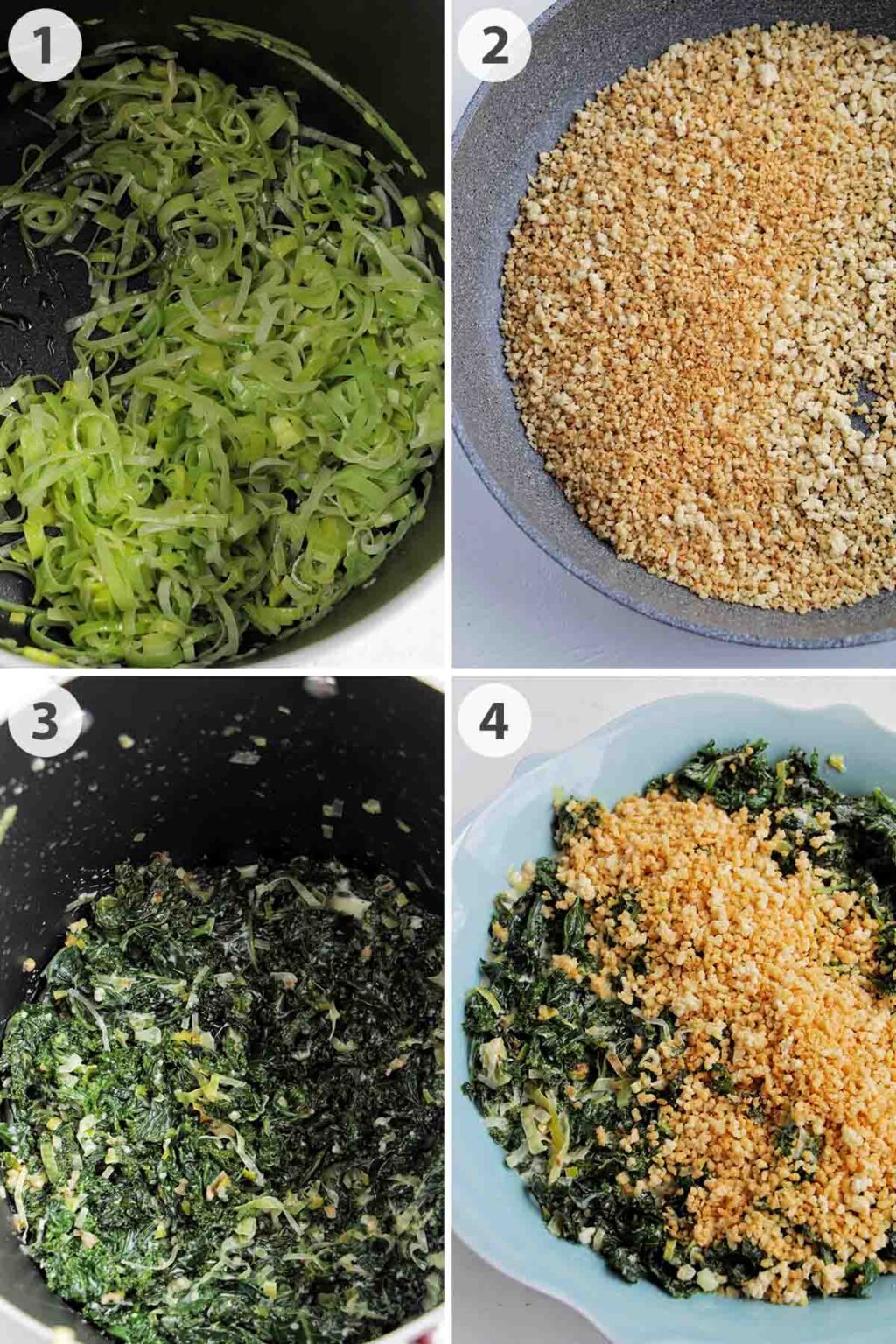 Parmesan Creamed Kale With Toasted Breadcrumbs - Homebody Eats