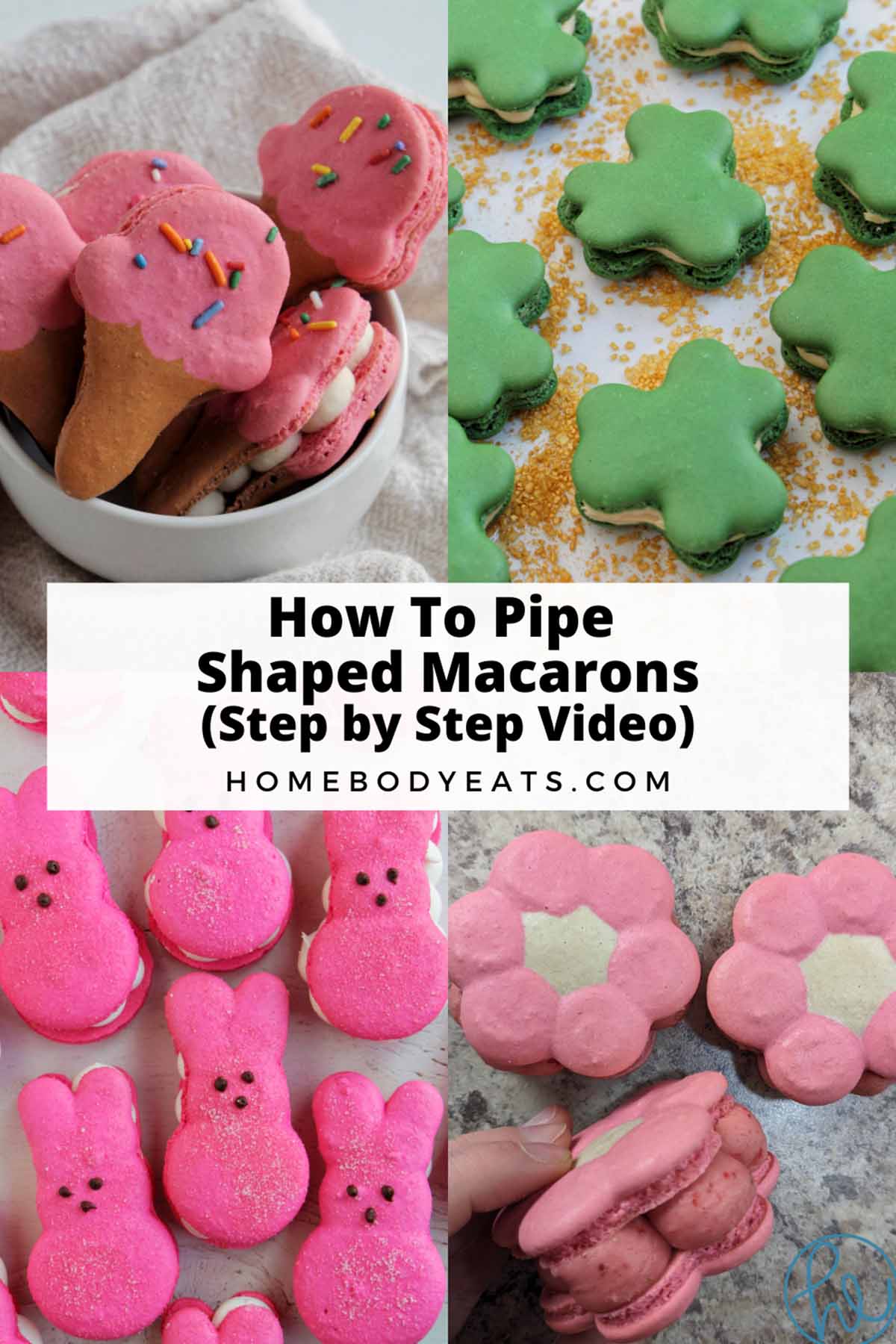 Shaped Macarons (& Free Piping Templates) - Homebody Eats