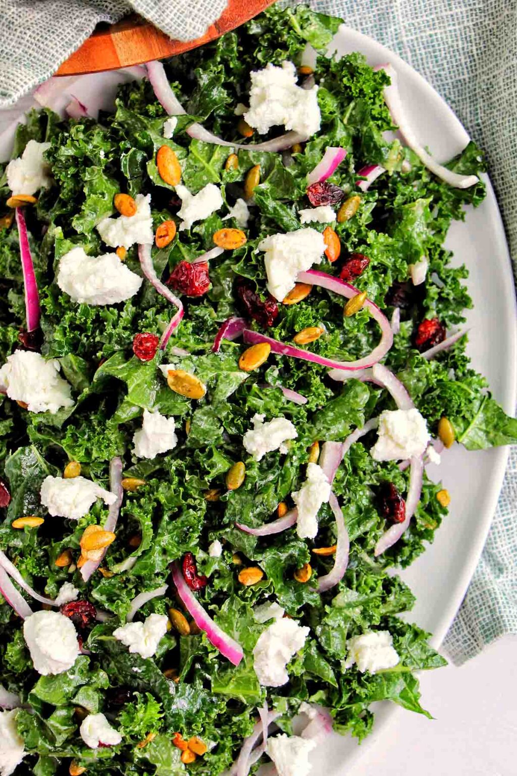 Fall Kale Salad with Tahini Dressing - Homebody Eats